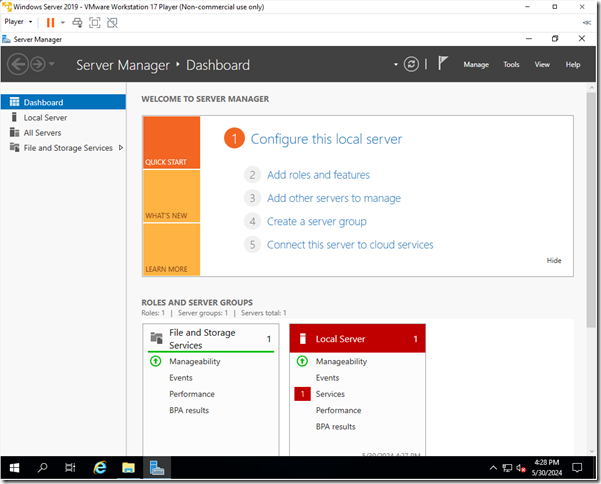 Installing Windows Server 2019 with IIS 10 on VMware Player | Peter Viola